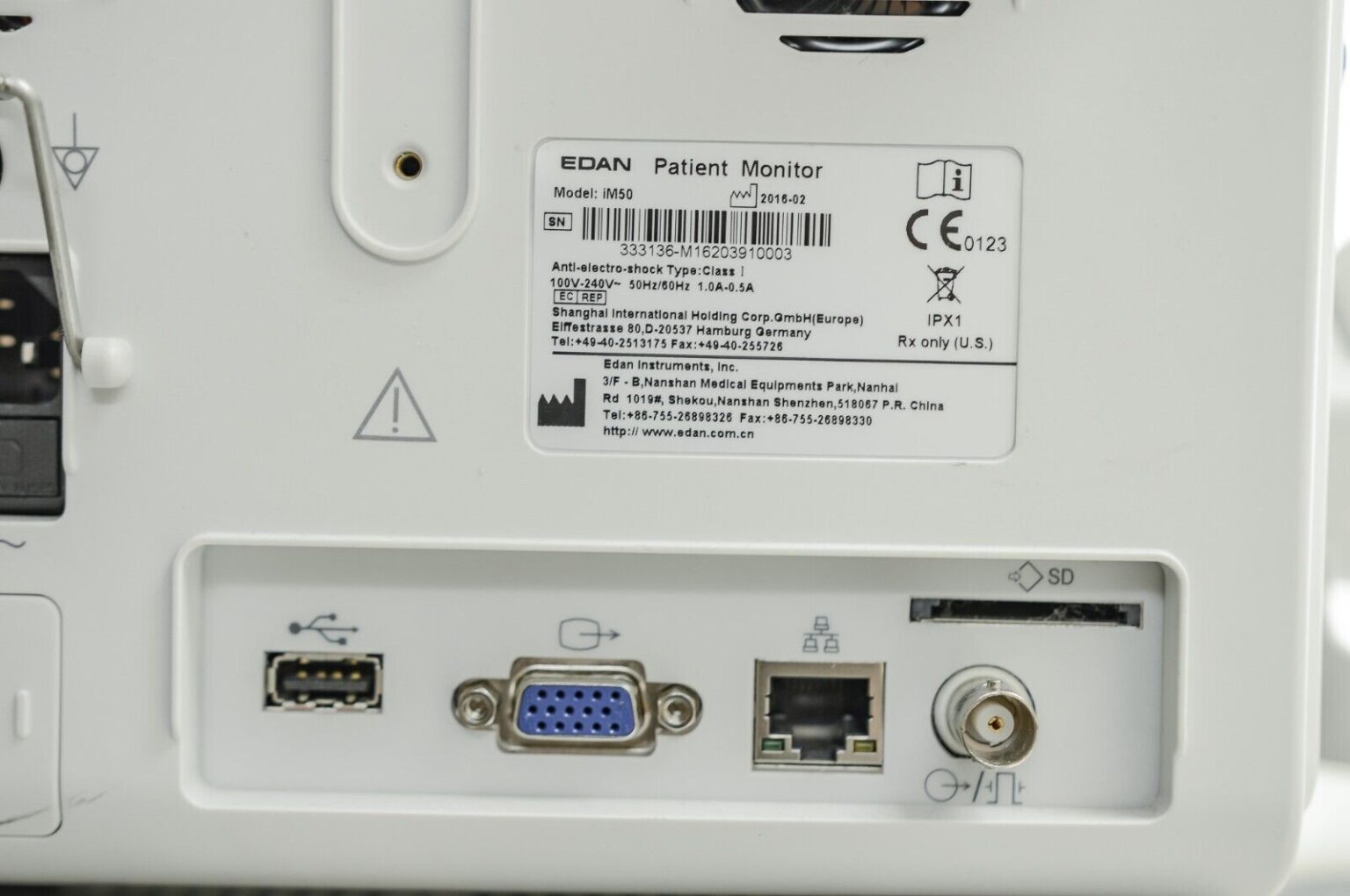 Edan iM50 Vital Sign Monitor - 3/5-lead ECG, NiBP, SpO2, Temperature ...