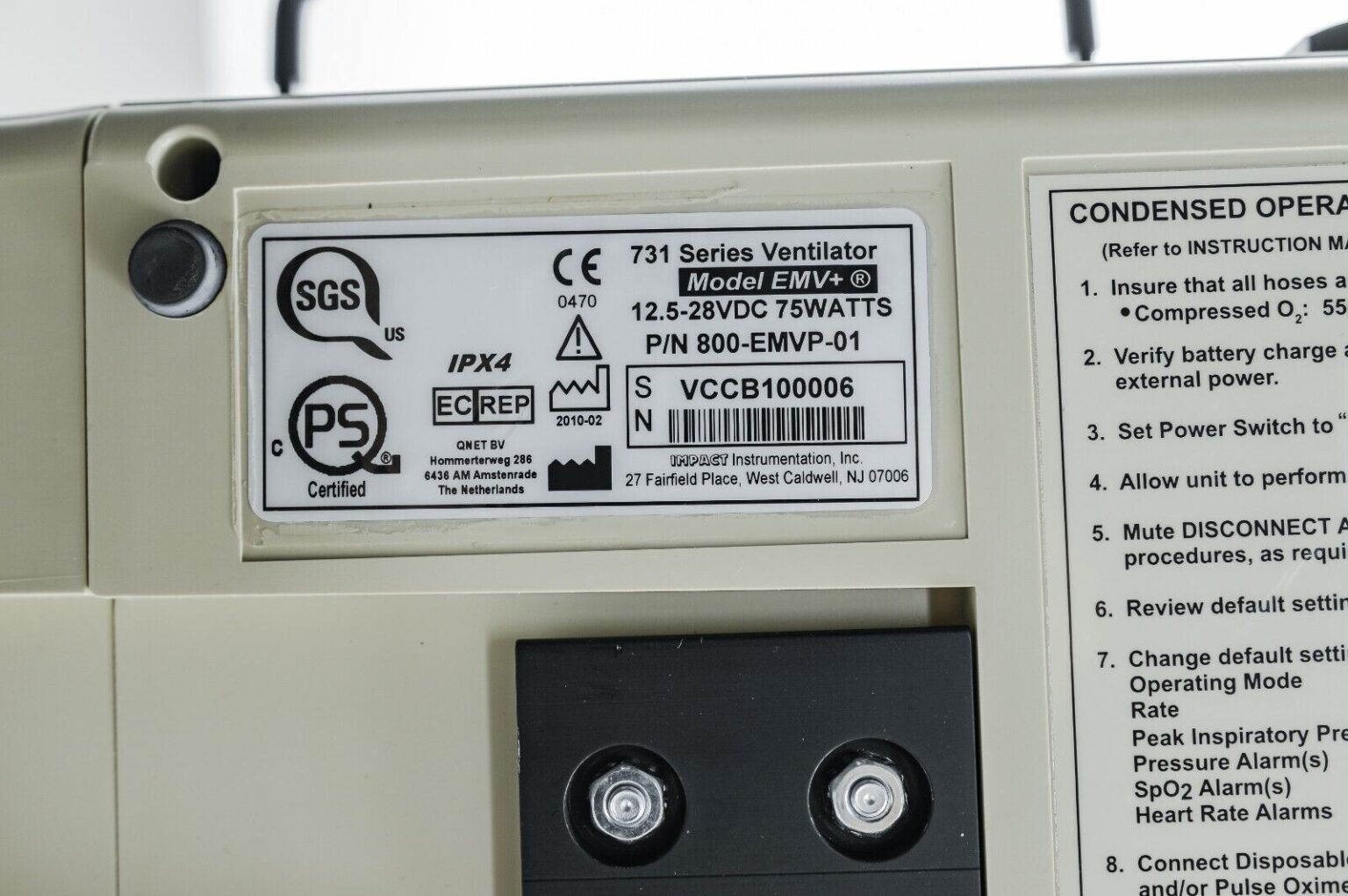 Impact Uni-vent EMV+ 731 Series Masimo EMV Plus - Pinnacle Medical ...