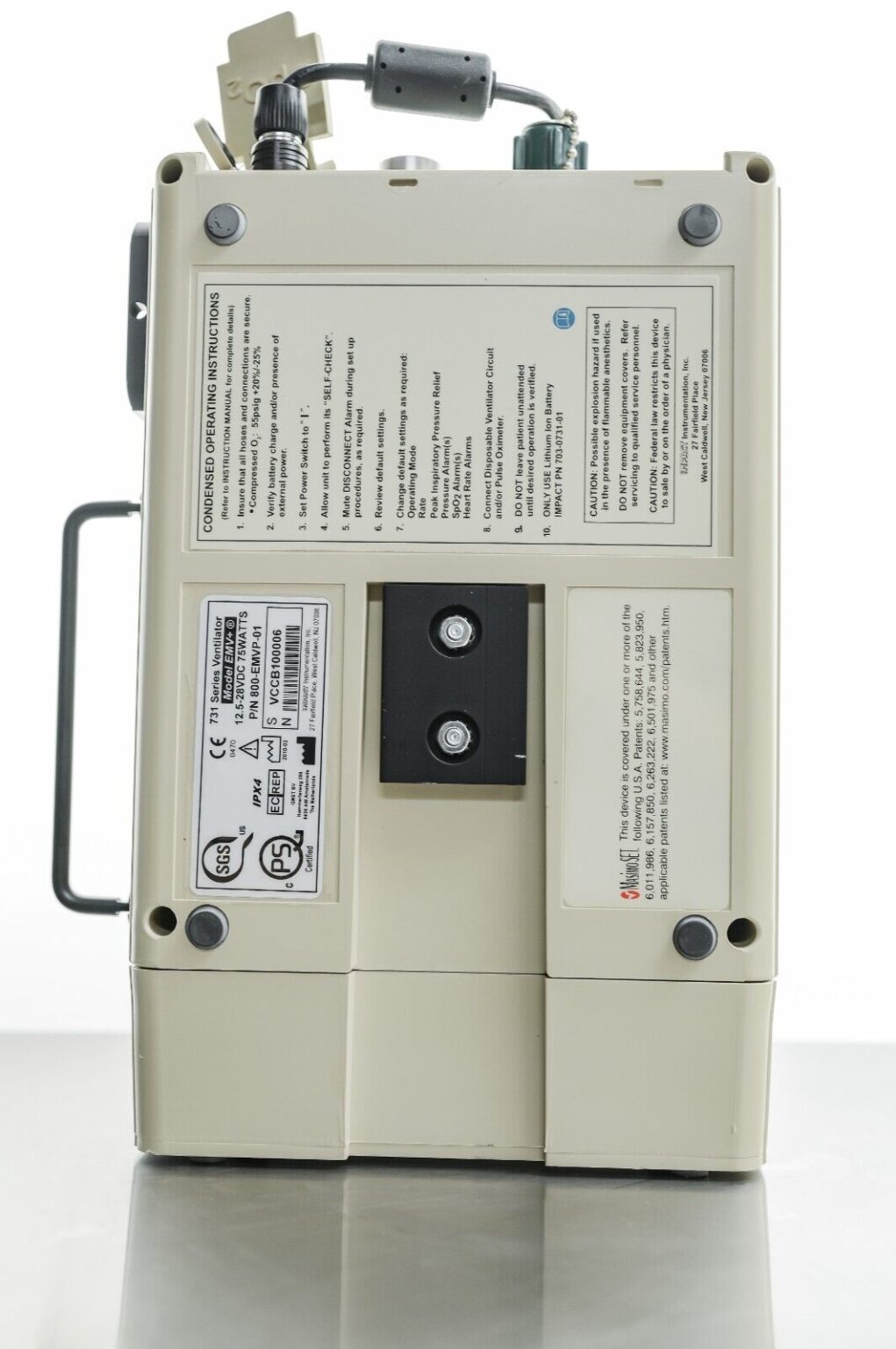 Impact Uni-vent EMV+ 731 Series Masimo EMV Plus - Pinnacle Medical ...