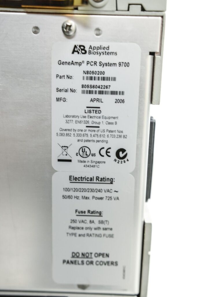 ABI Applied Biosystems GeneAmp PCR System 9700 Thermocycler 96 Well ...