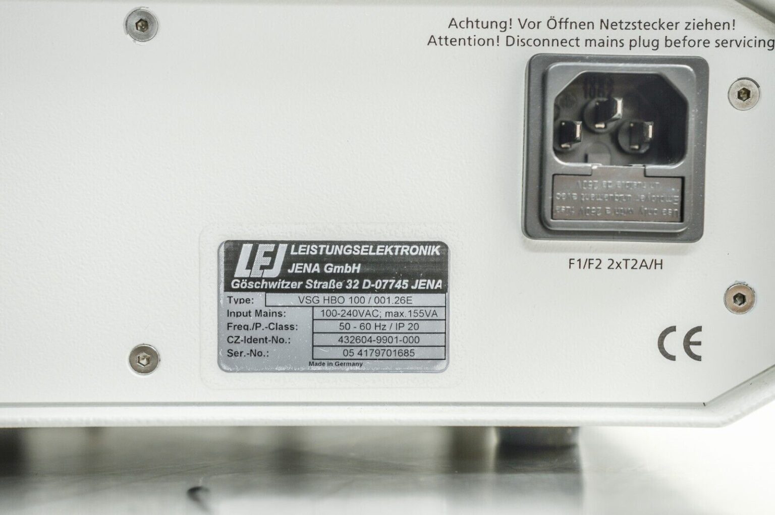 Zeiss Microscope HBO 100 Fluorescence Mercury Lamp Power Supply 432604 ...