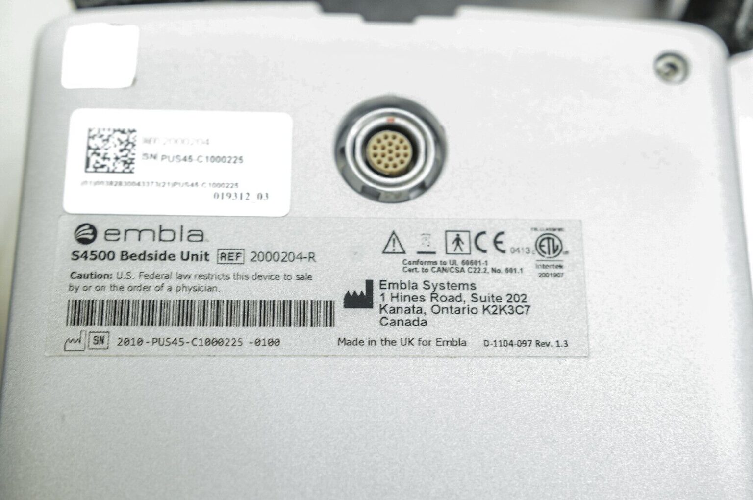 Natus Embla S 4500 Bedside Unit PSG Amplifier 2000204 - Pinnacle ...