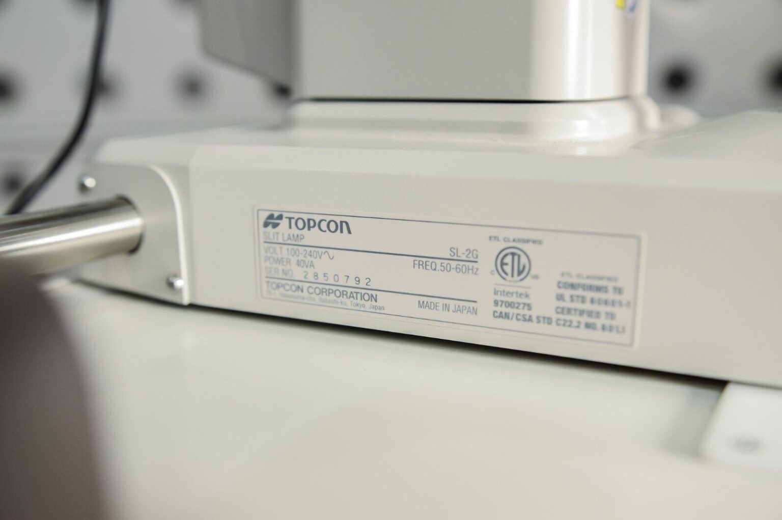 Topcon SL-2G Magnifying Slit Lamp Fluorescent LED - SL 2G w/ Cline ...