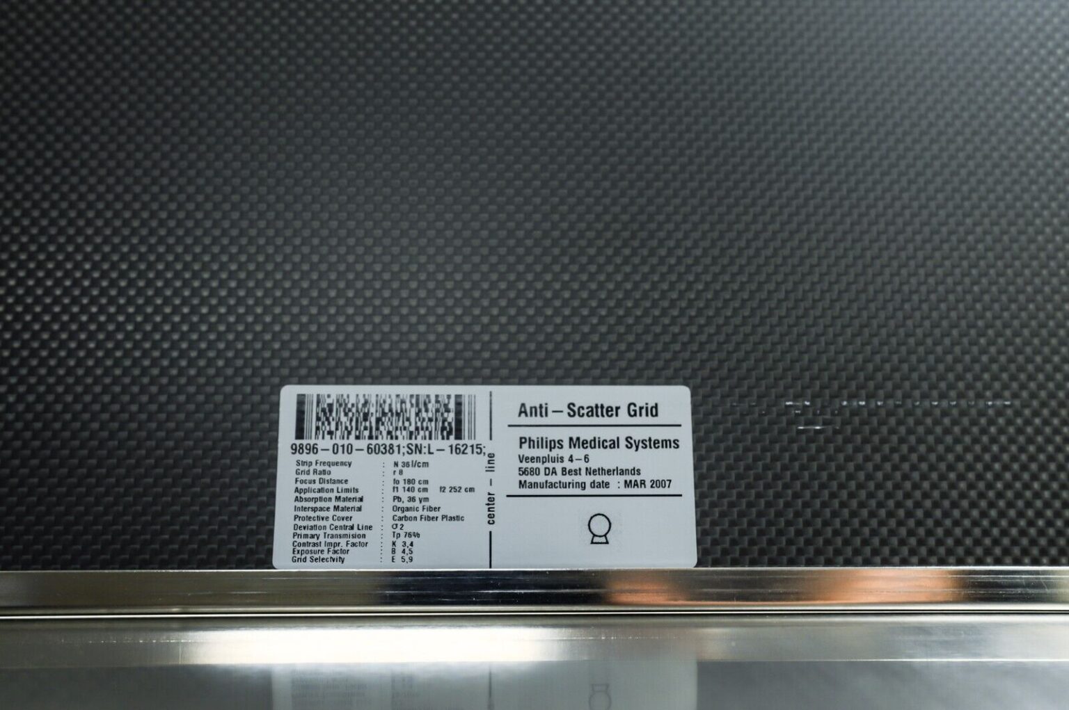 Philips Medical 9896-010-60381 Anti-Scatter Grid - Pinnacle Medical ...